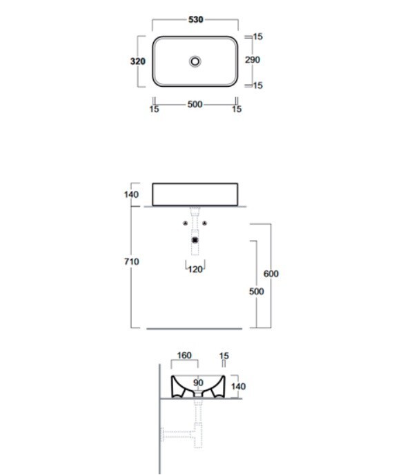 Раковина накладная Simas FLOW (FL12antracitematt) Antracite matt купить ...